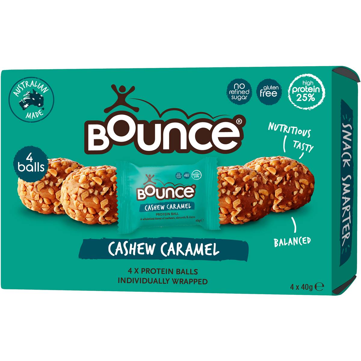 Bounce Protein Ball Cashew And Caramel 4x40g