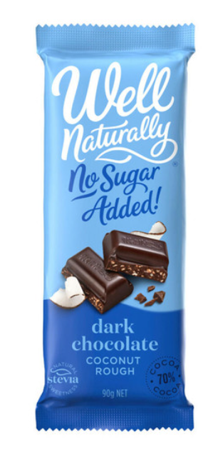 Well Naturally Dark Choc Coconut 90g